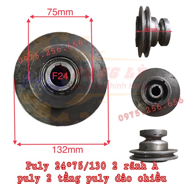Puly 24*75/130 2 rãnh A puly 2 tầng