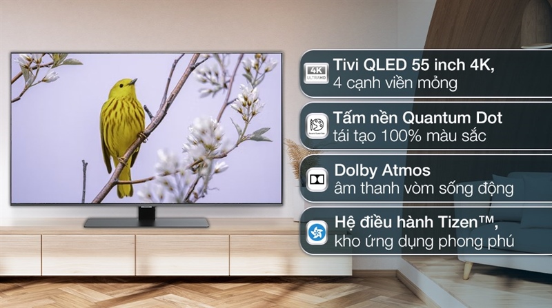 Smart Tivi QLED 4K 55 inch Samsung QA55Q80B 2022 - VIỆT NAM