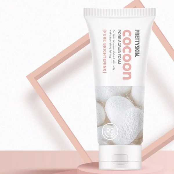 Sữa rửa mặt tẩy da chết kén tằm Cocoon Scrub Foam Prettyskin 150ml
