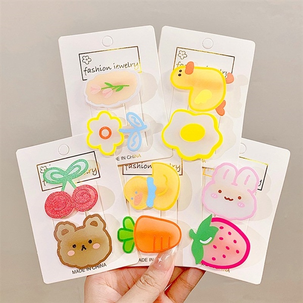 COMBO 10C KẸP TÓC DỄ THƯƠNG CHO BÉ MIX MẪU (2C/1 VỈ) C5.1905