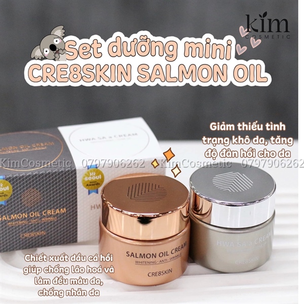 Set 2 Hộp Kem Cá Hồi ( Samol oil 20g + Hwa SA 20g )