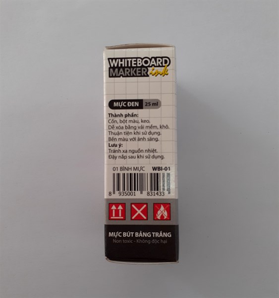 Mực Lông Bảng WBI-01 (lốc 6) Đỏ - không độc hại, đạt tiêu chuẩn Châu Âu EN71/3, EN71/9 và Mỹ ...