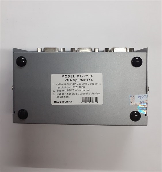 Bộ chia VGA 1 to 4 250MHz Dtech DT-7254 - Tin học Tuyết Sơn