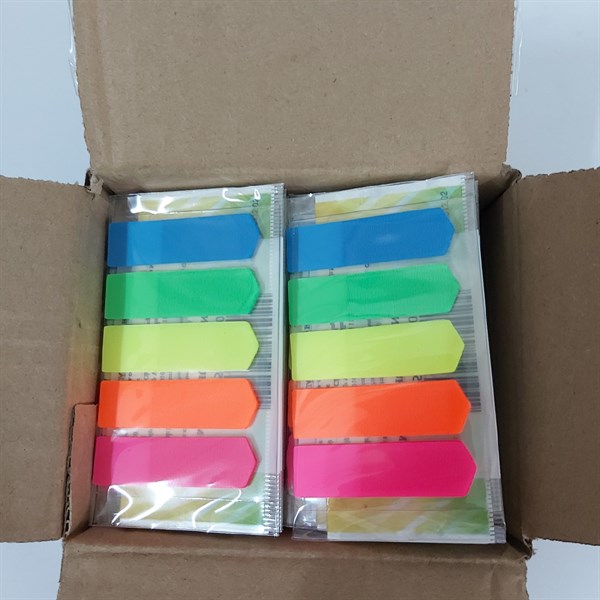 Giấy Note 5 màu nhựa Pronoti 45502 (12x48mm) (Hộp 48)