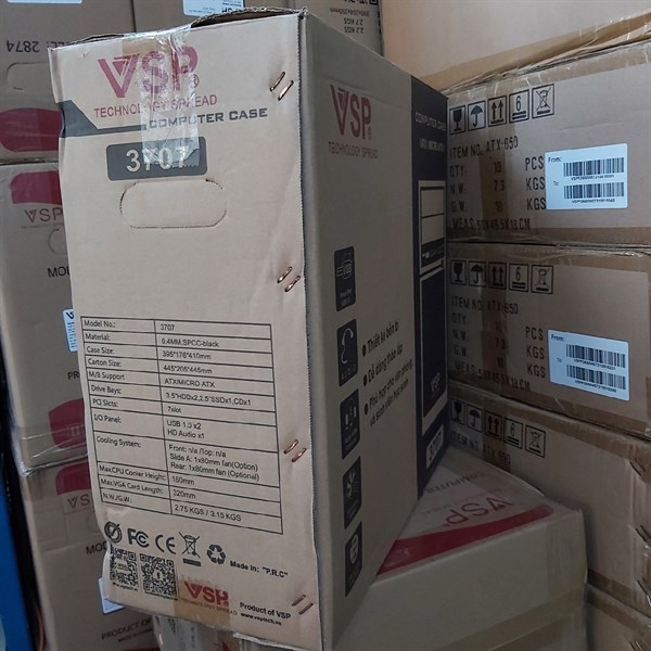 Vỏ nguồn máy tính case VSP 3707 - phân phối tại Tin Học Tuyết Sơn