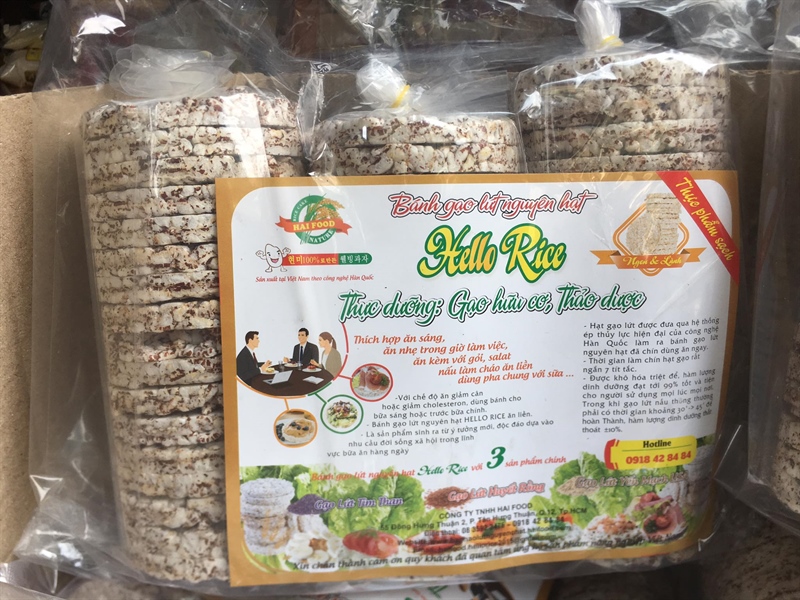 Bánh gạo lứt Hello Rice 500gr