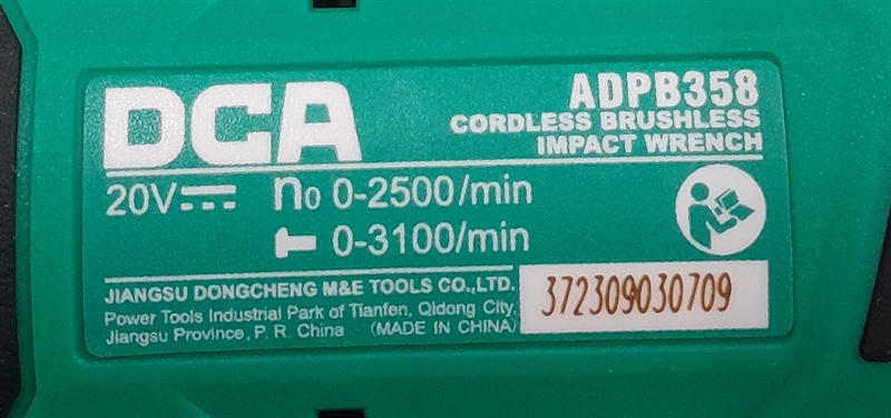 Máy siết bulong PIN 20V DCA ADPB358EM (Không chổi than) – Máy khoan ...