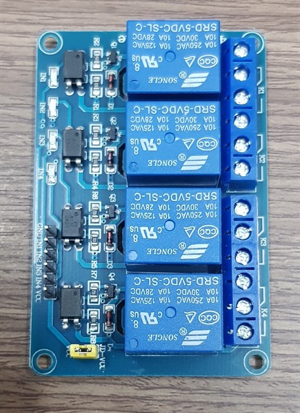 Module Relay 4 Kênh 5V 10A RL4-0510 Âm Kích
